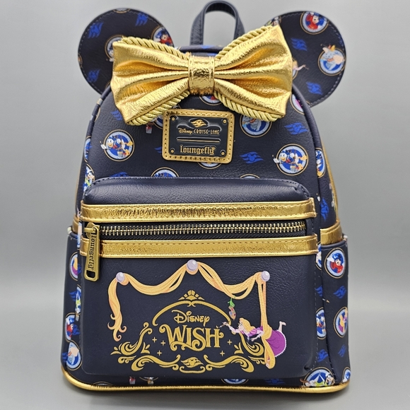 Loungefly | Bags | Disney Cruise Line Dcl Wish Loungefly Backpack Bow ...